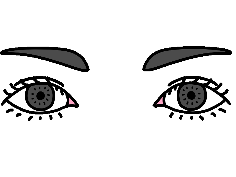 瞬きする目 イラスト - おもイラ